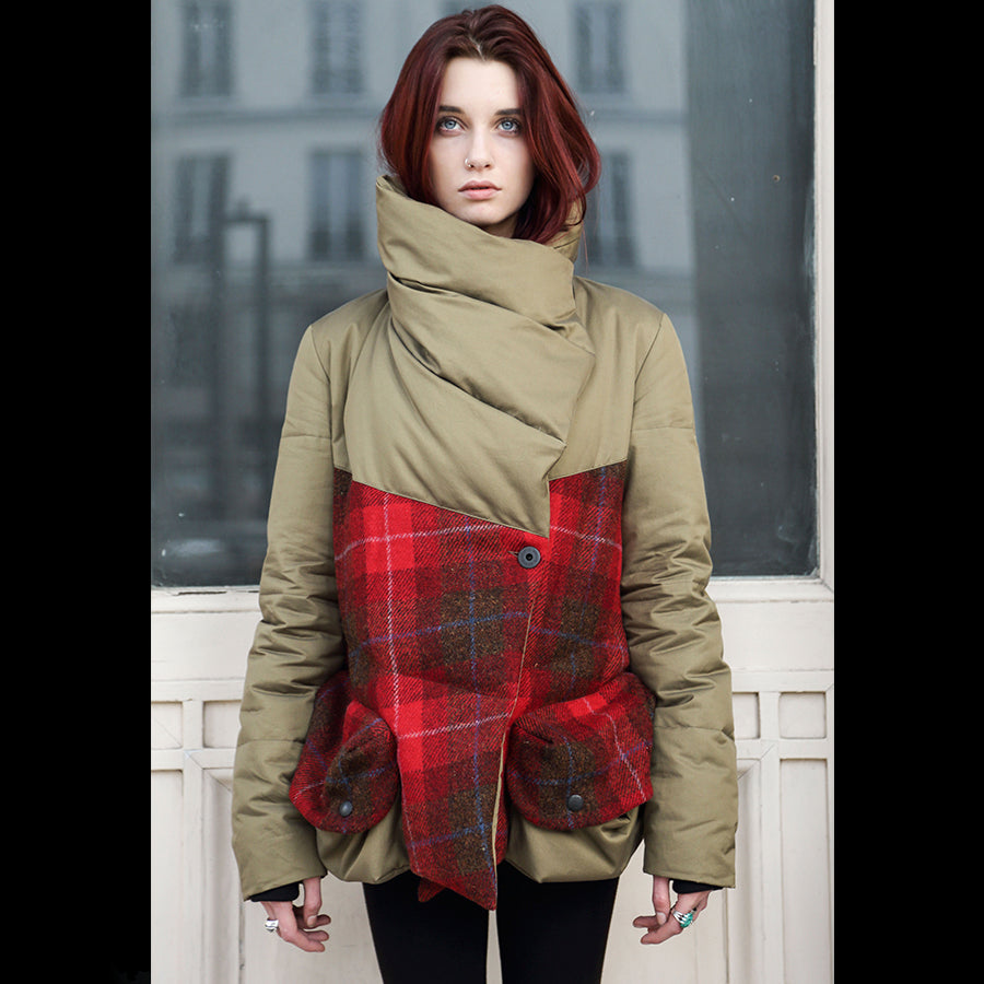 Short Down Coat - Harris Tweed – Griffin Studio